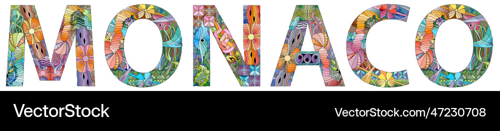 Monaco is a sovereign city-state and microstate Vector Image