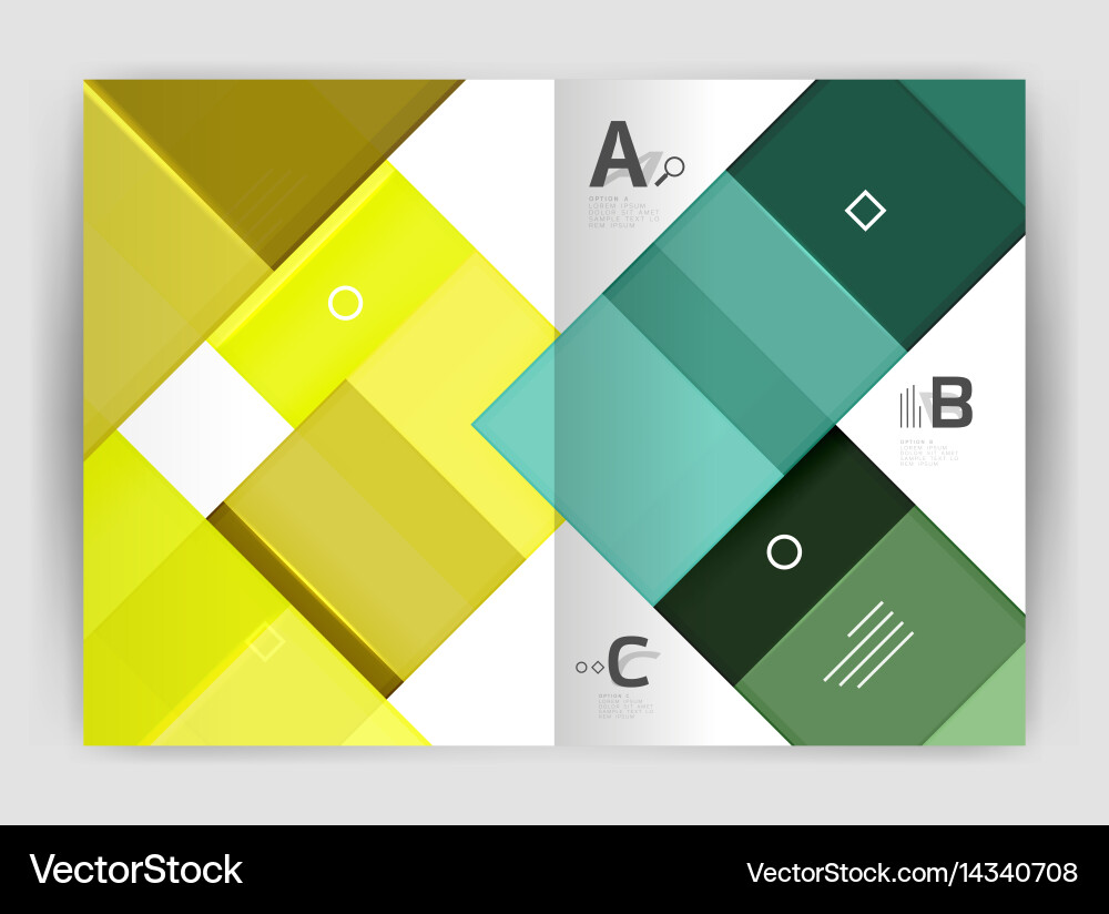Set of front and back a4 size pages business Vector Image