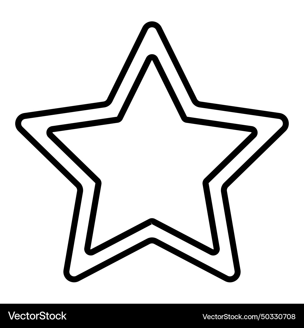 Star shape flat icon isolated on white background Vector Image