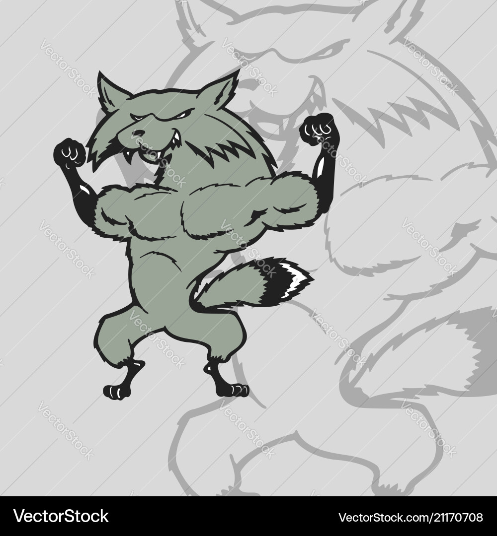 Weasel cartoon character cartoon character Vector Image