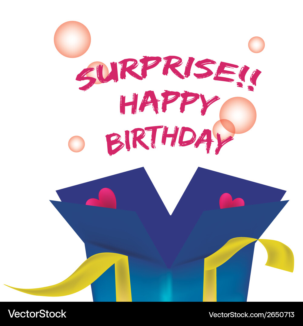 A text coming out from blue box with yellow Vector Image