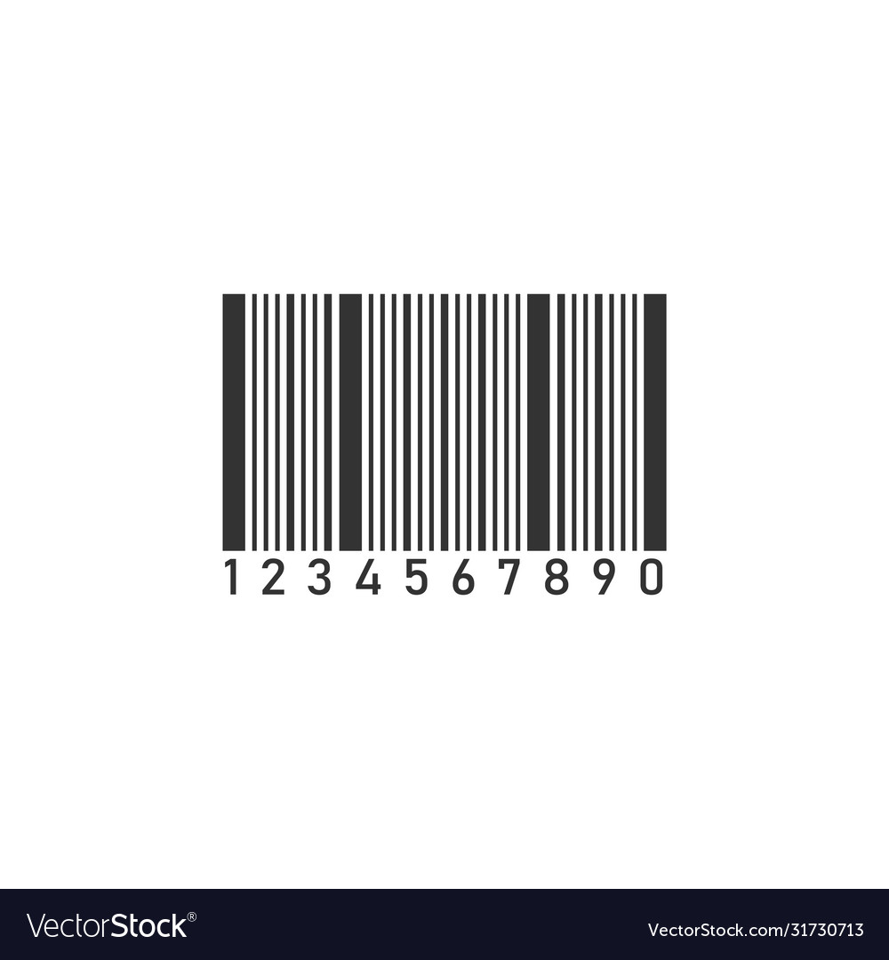 Barcode icon flat Royalty Free Vector Image - VectorStock