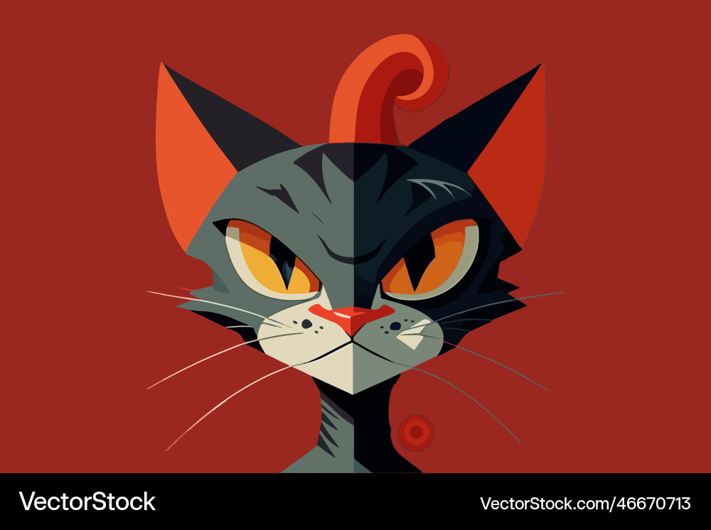 Cat full body character cartoon Royalty Free Vector Image