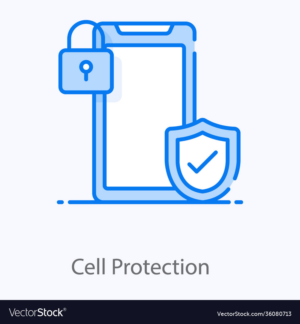 Cell protection Royalty Free Vector Image - VectorStock