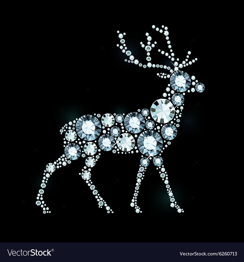 Diamond deer Royalty Free Vector Image - VectorStock