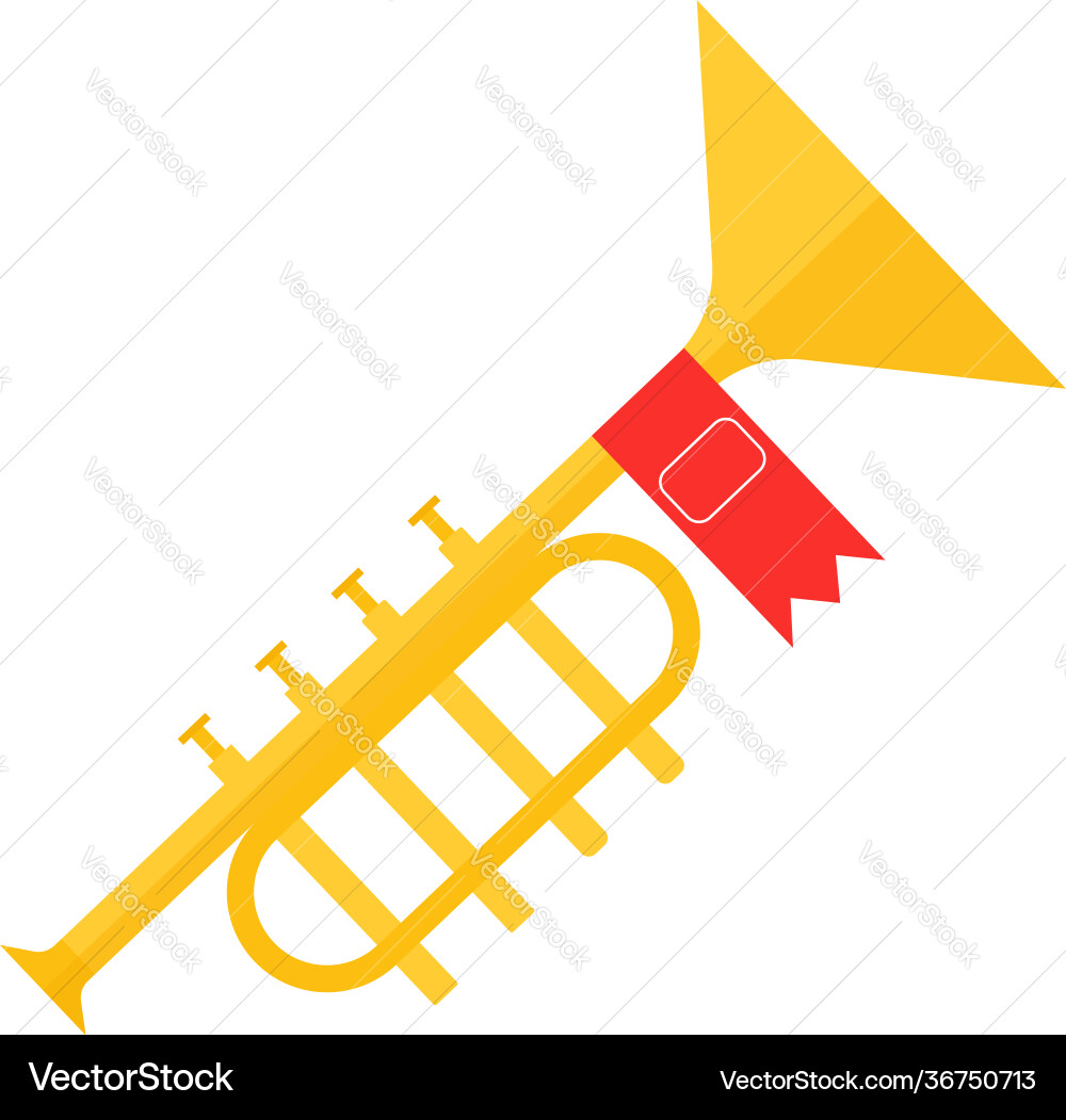 Golden bigul on white background Royalty Free Vector Image