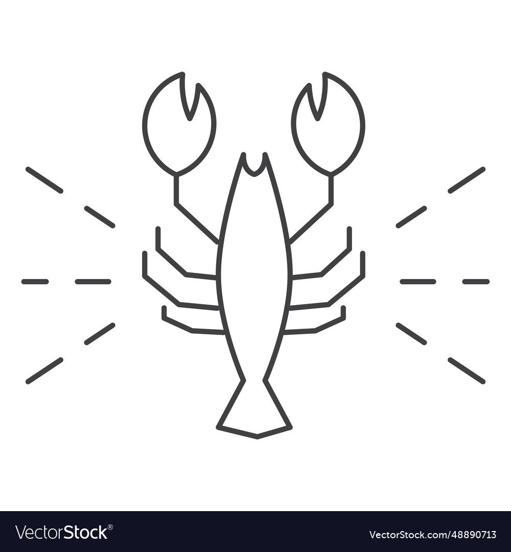 Icon crawfish Royalty Free Vector Image - VectorStock