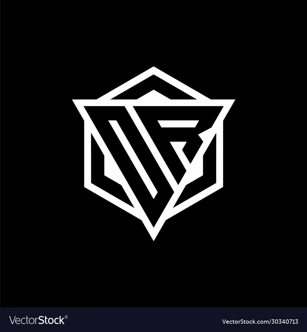 Logo monogram with triangle and hexagon shape Vector Image