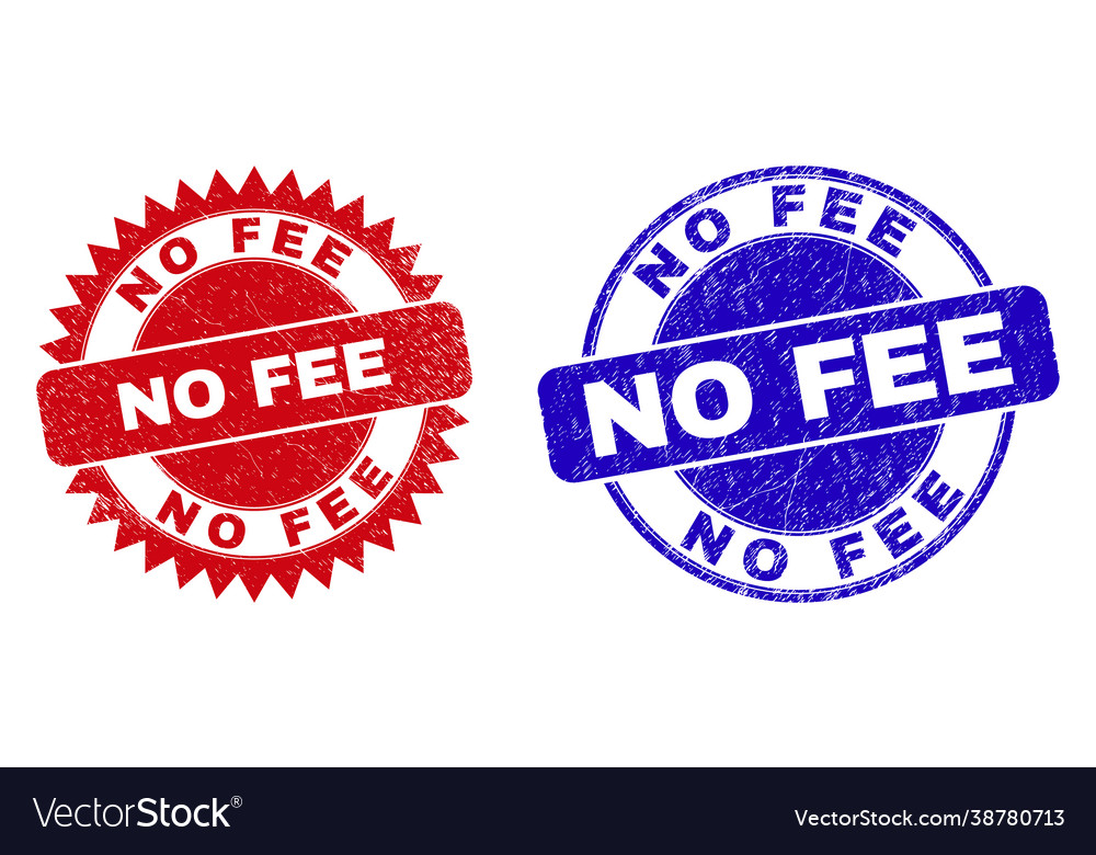 No fee round and rosette seals with corroded Vector Image
