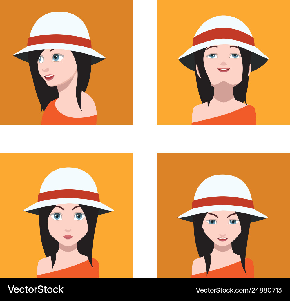 People avatars with colorful backgrounds Vector Image