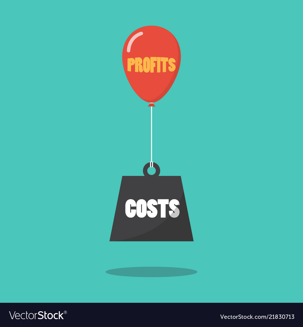 Profits and costs concept Royalty Free Vector Image