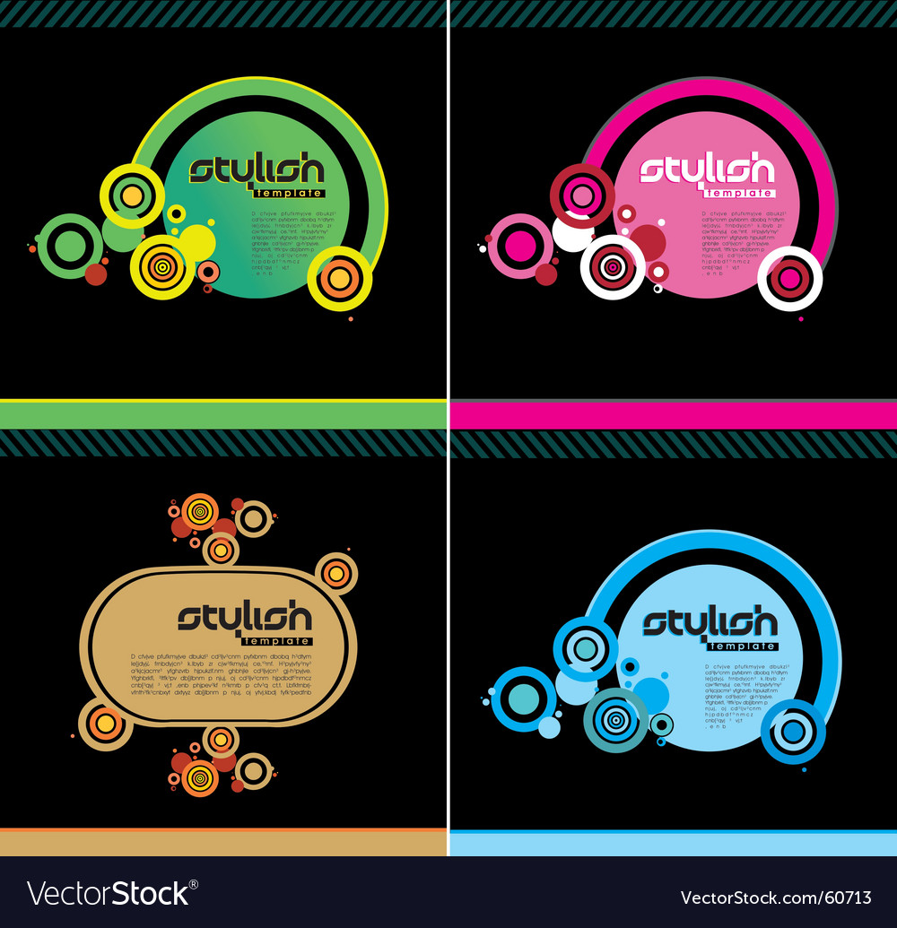 Stylish templates Royalty Free Vector Image - VectorStock