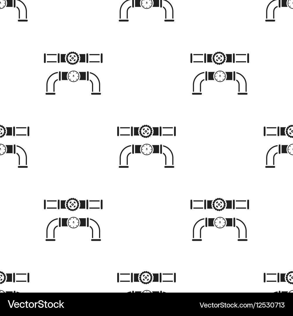Valve and meter icon in black style isolated Vector Image
