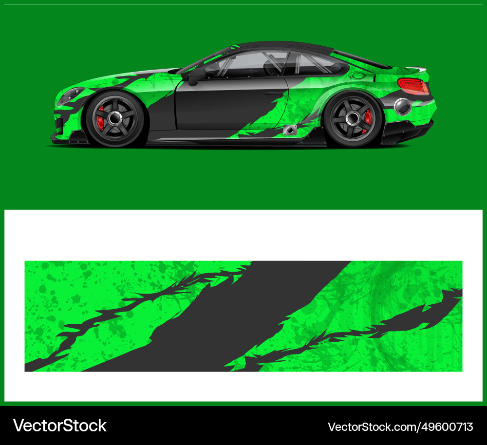Vinyl vehicle wrap sticker design Royalty Free Vector Image