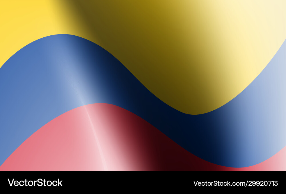 Wave flag country with shadow and glare Royalty Free Vector
