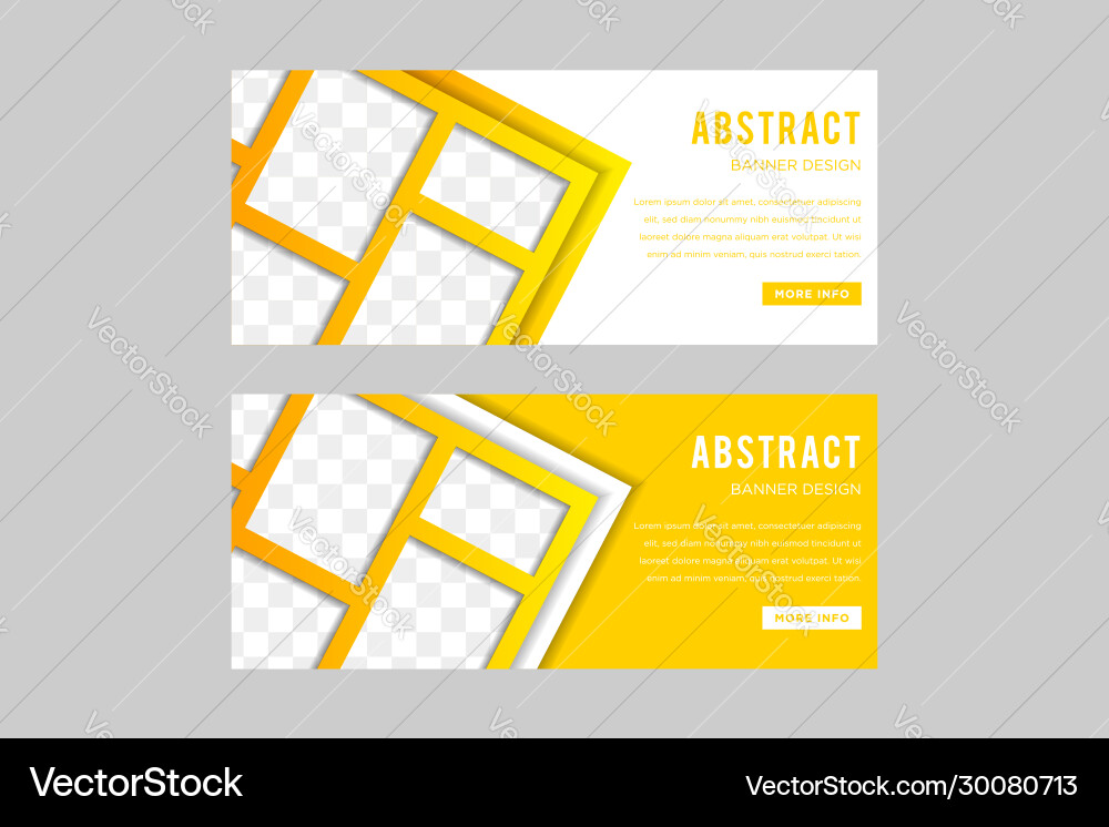 Yellow banner horizontal business banner Vector Image