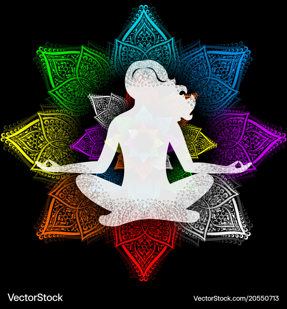 Yoga and chakras Royalty Free Vector Image - VectorStock
