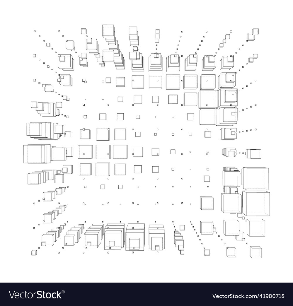 Abstract boxes background Royalty Free Vector Image