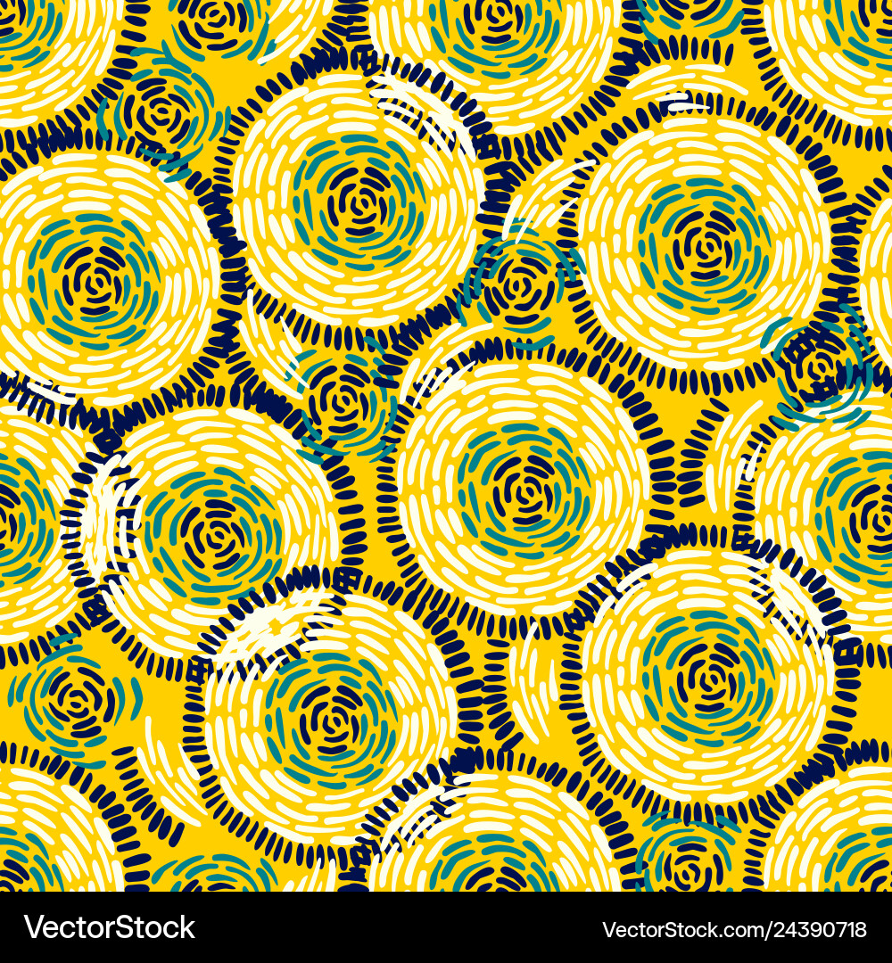 Abstract ikat and boho style handcraft fabric Vector Image