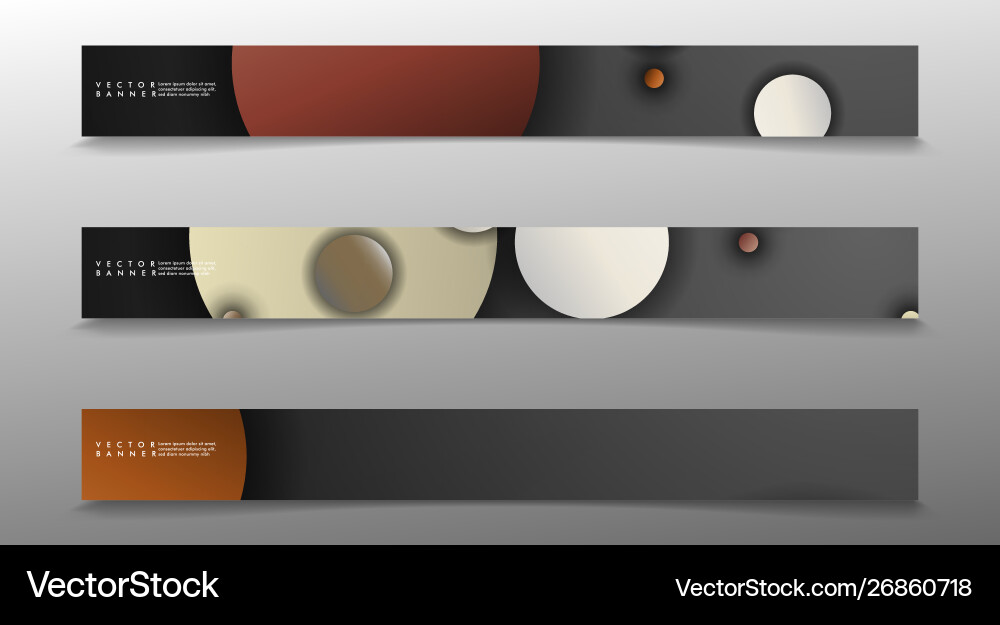 Banner collection backgrounds with colorful Vector Image