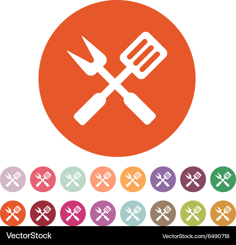 Bbq icon barbecue and kitchen cook symbol Vector Image
