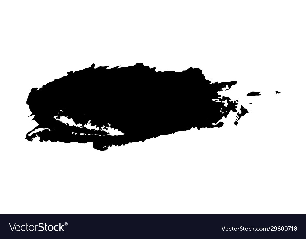 Black ink paint brush stroke abstract hand Vector Image