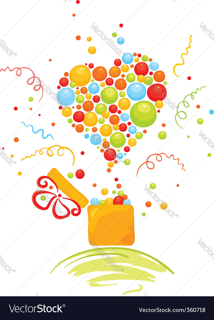 Bubble heart Royalty Free Vector Image - VectorStock