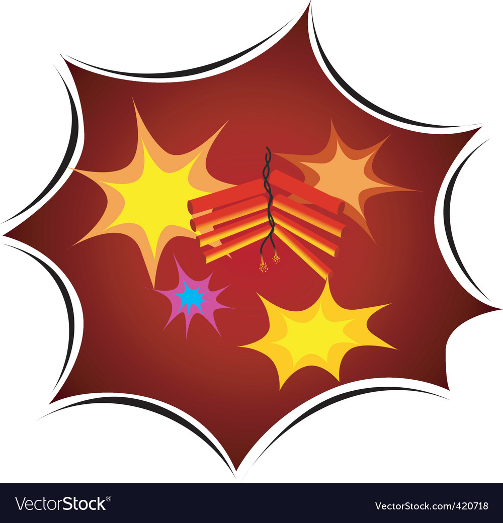 Fire crackers Royalty Free Vector Image - VectorStock