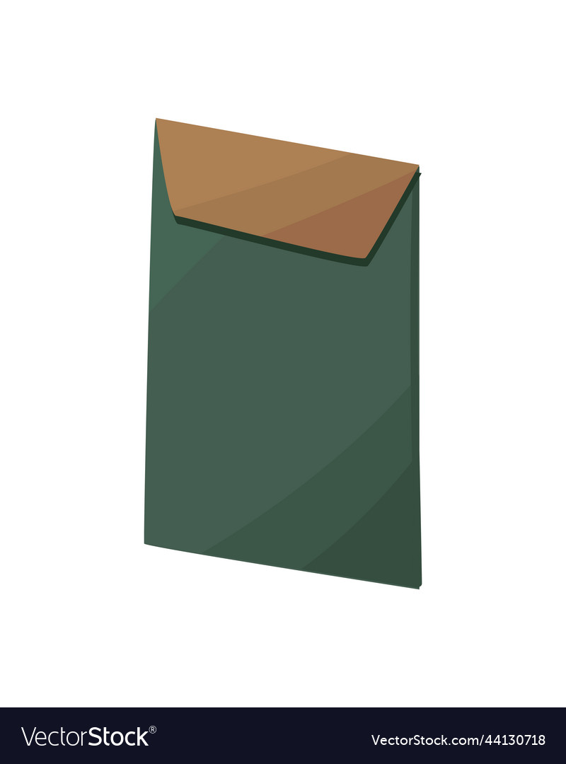 Flat eco packaging envelope Royalty Free Vector Image