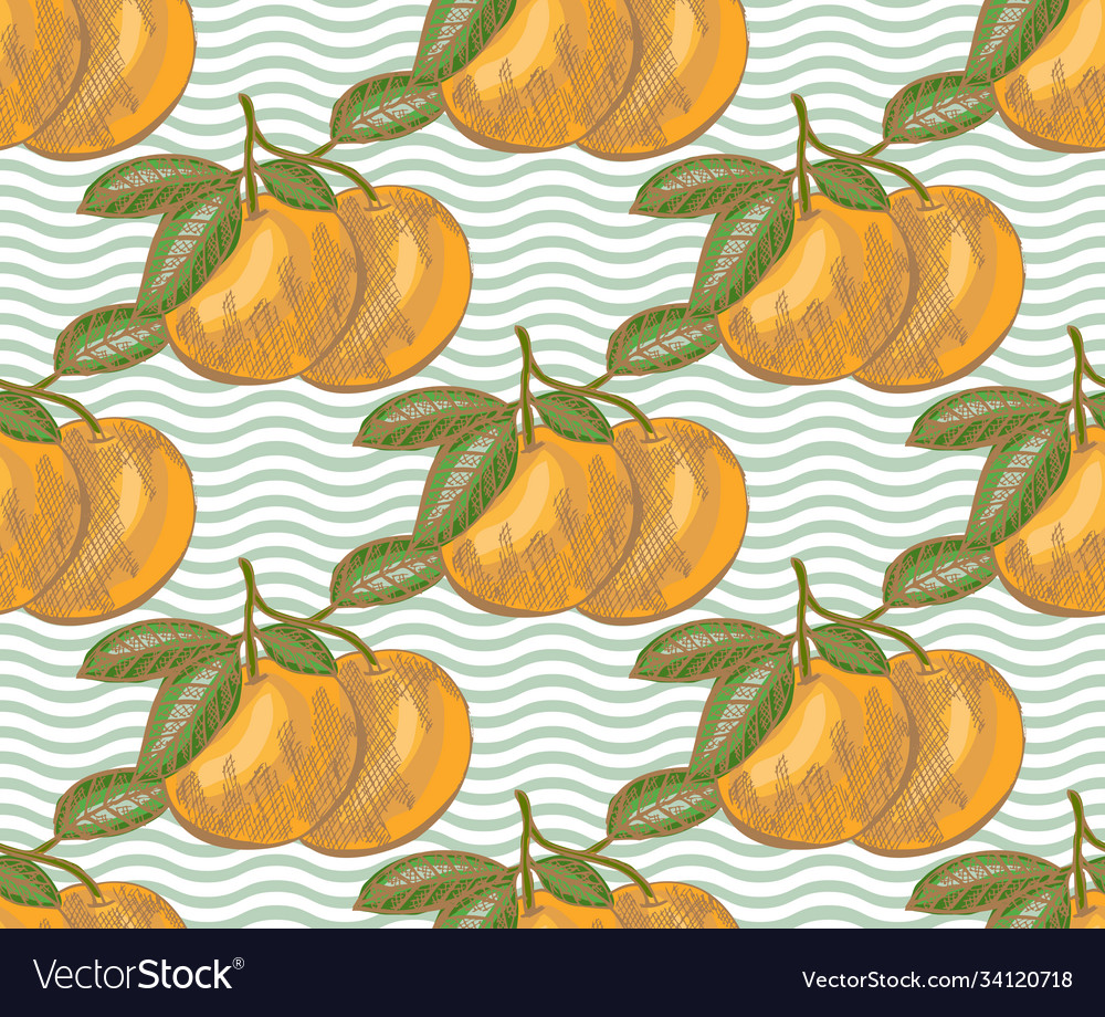 Fruit seamless pattern Royalty Free Vector Image