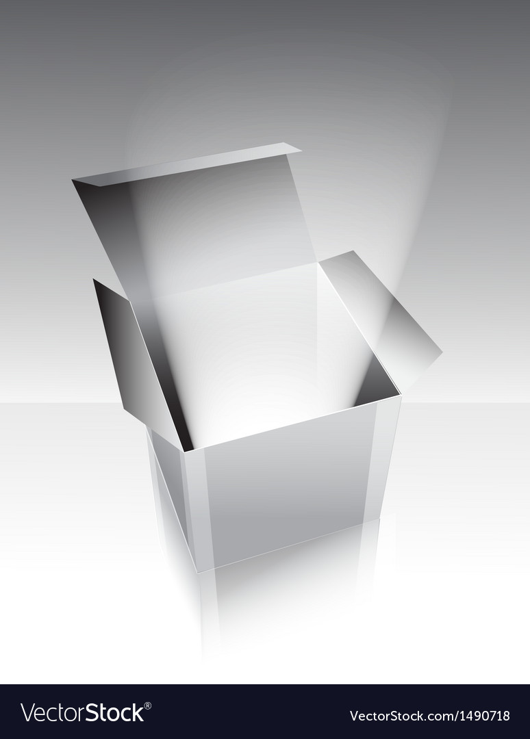 Gray box with light Royalty Free Vector Image - VectorStock