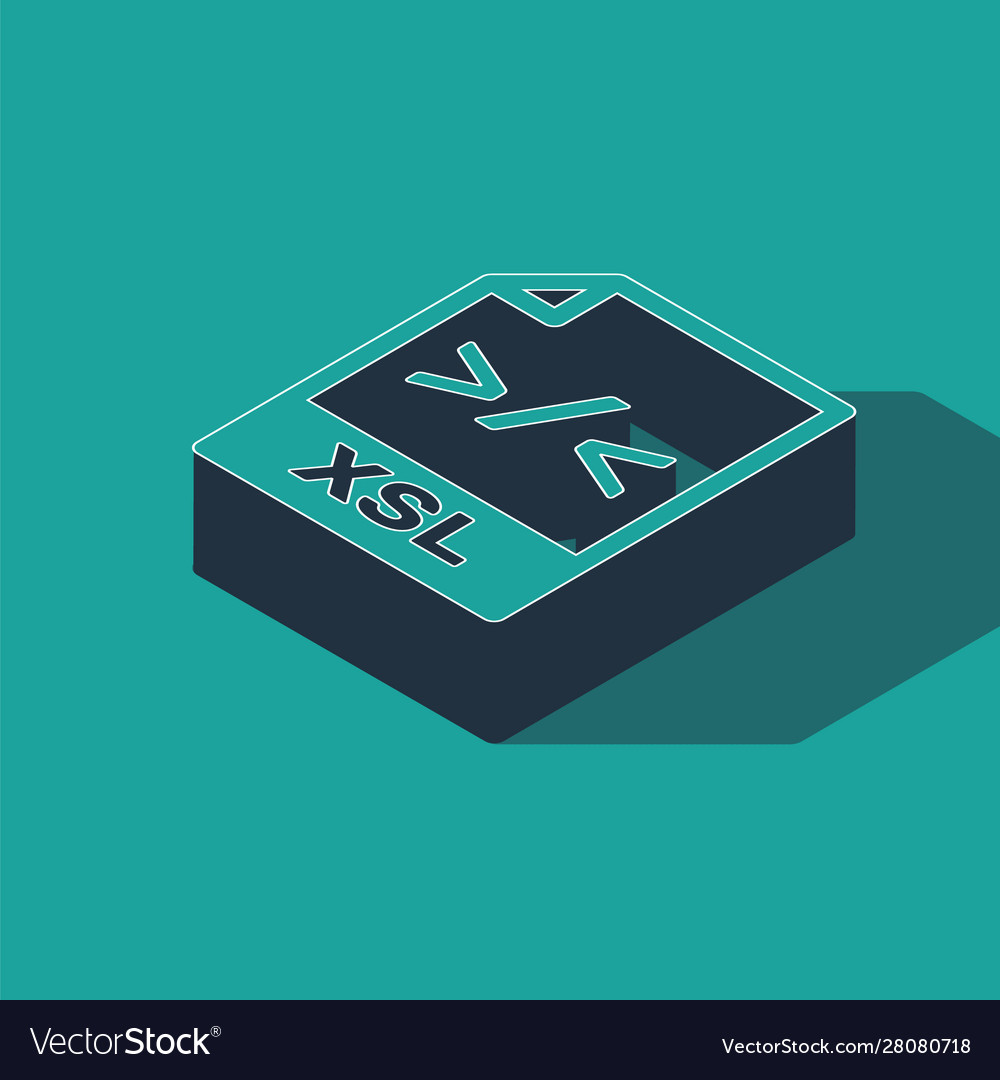 Isometric xsl file document download xsl button Vector Image Isometric xsl file document download xsl button Vector Image