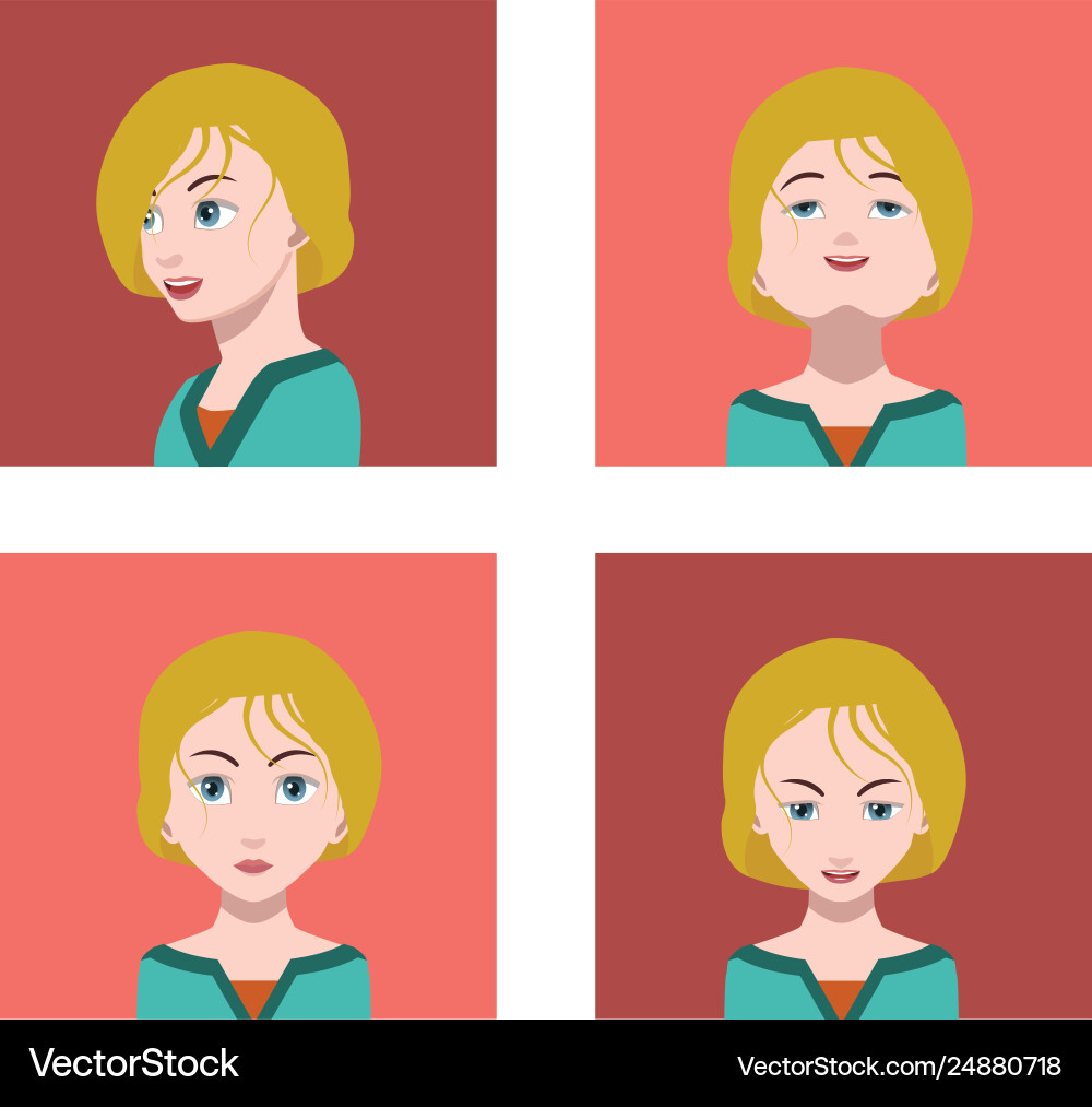 People avatars with colorful backgrounds Vector Image