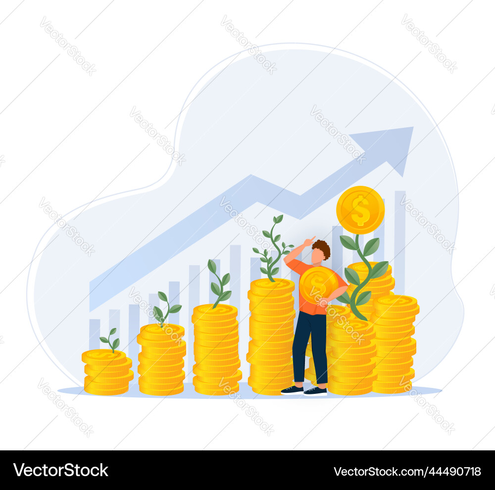 Roi return on investment performance measure from Vector Image