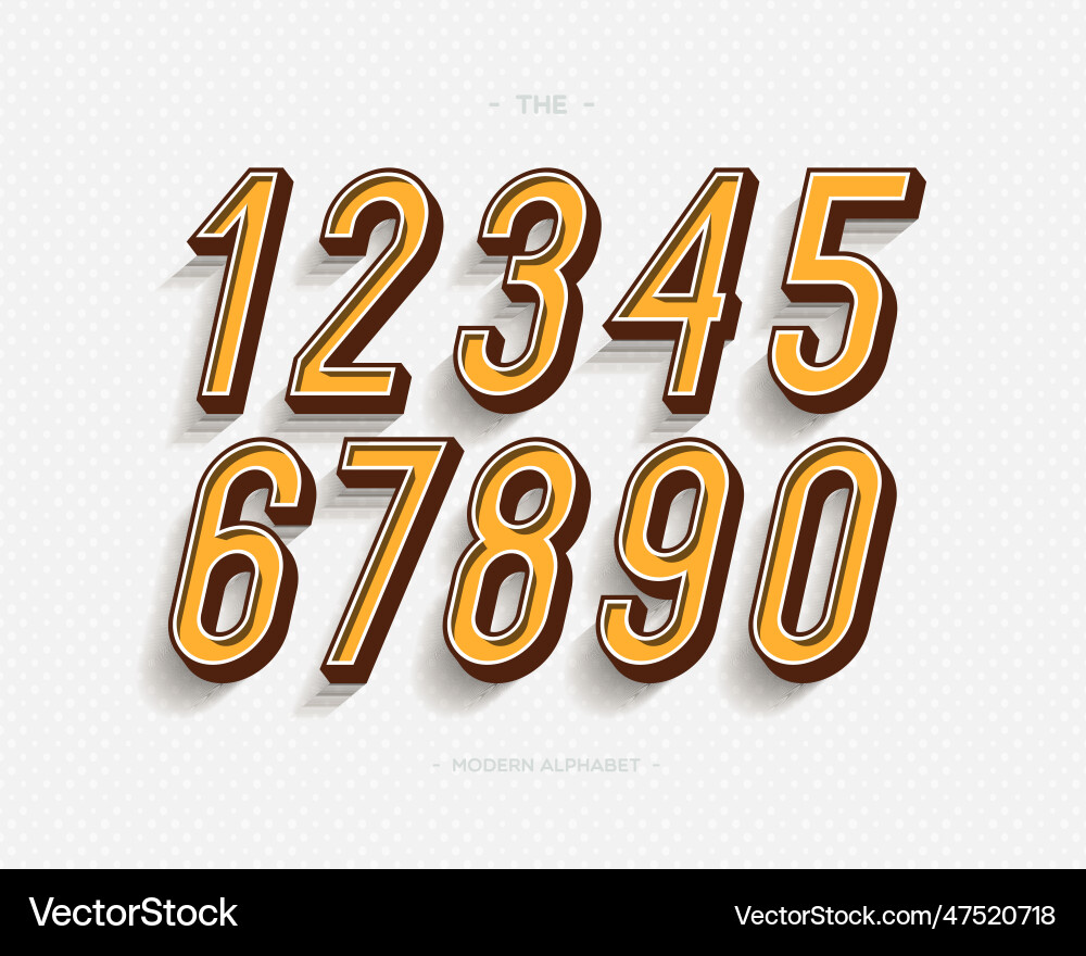 Set of numbers modern typography Royalty Free Vector Image