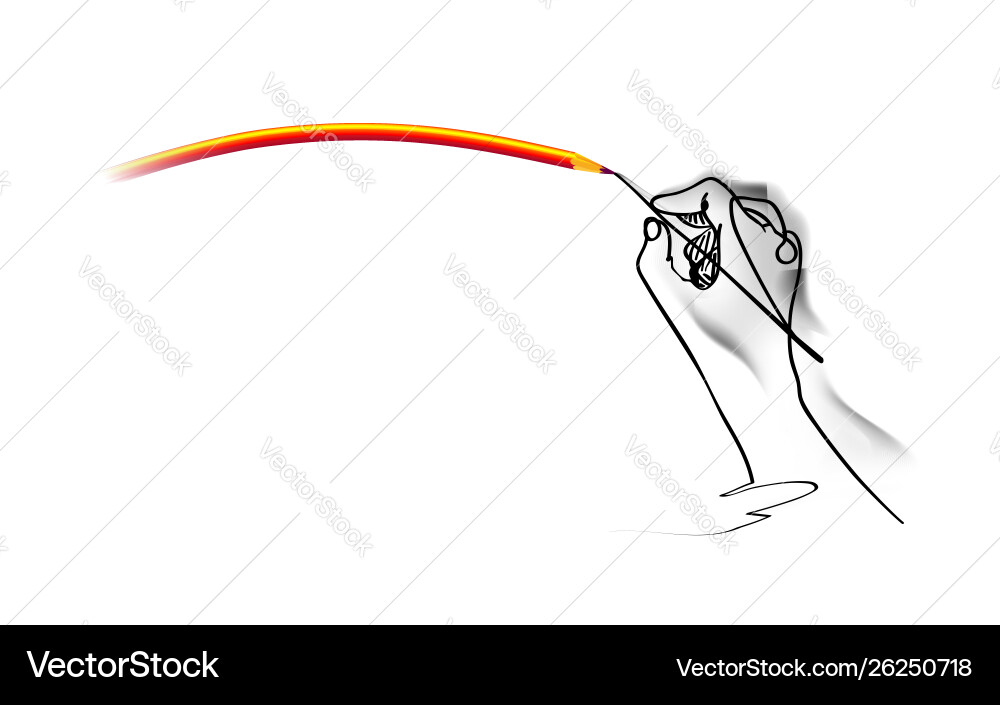 Sketch it is a hand drawn draws line pencil Vector Image