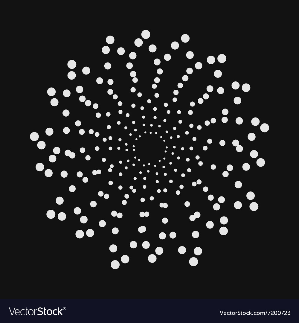 Abstract dotted shape design element Royalty Free Vector