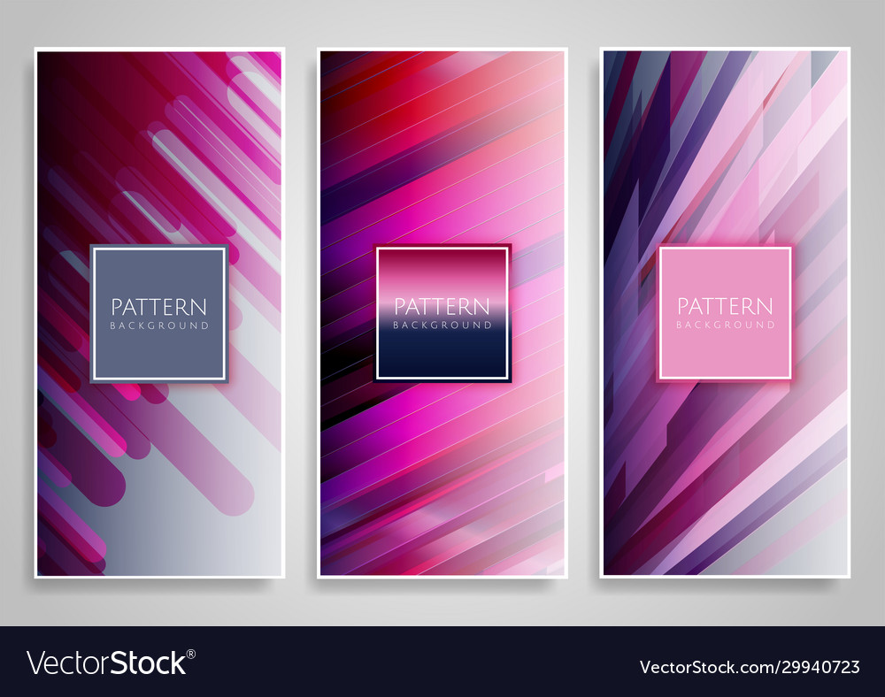Abstract various colorful header set collection Vector Image