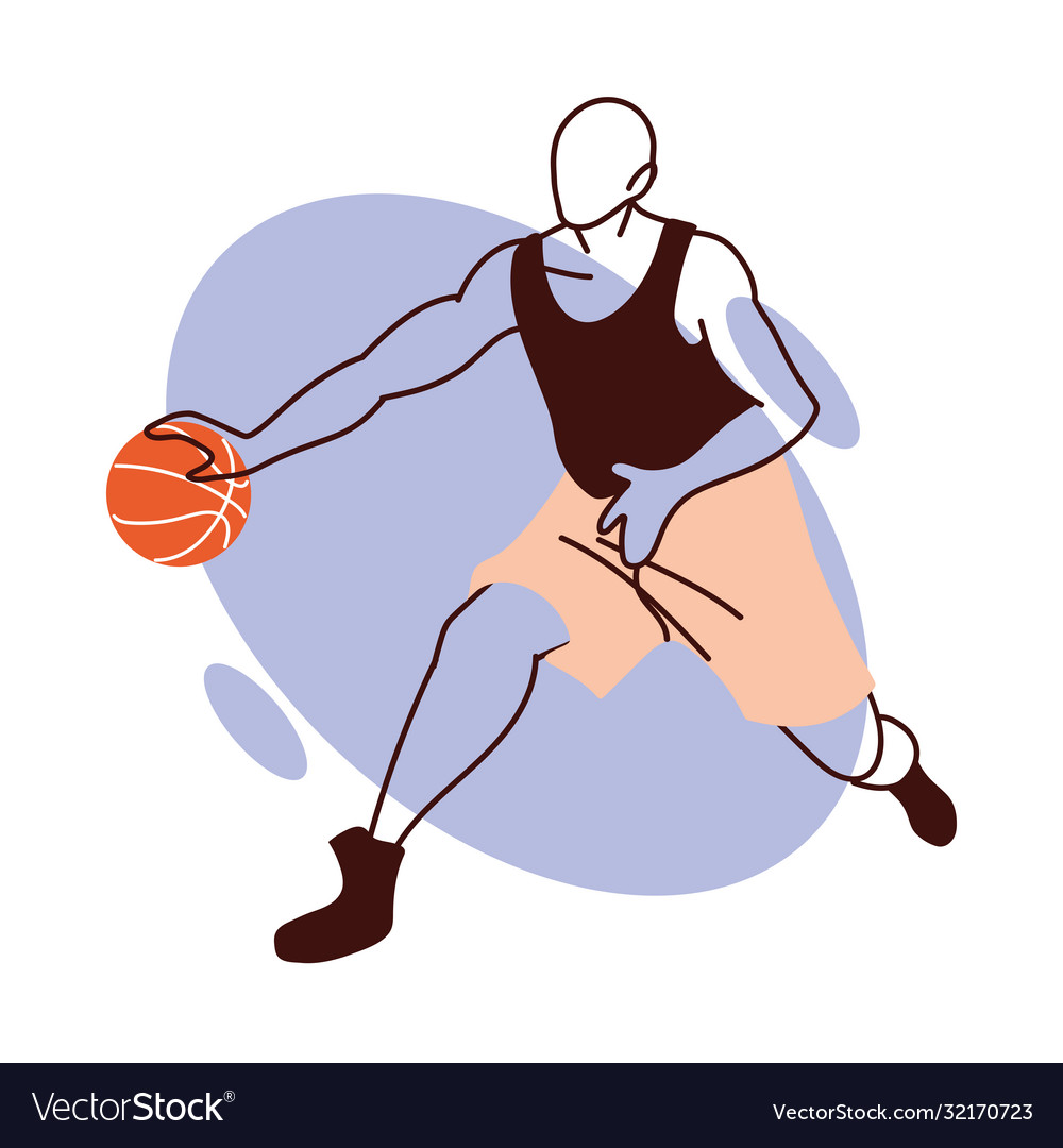 Basketball player man with ball design Royalty Free Vector