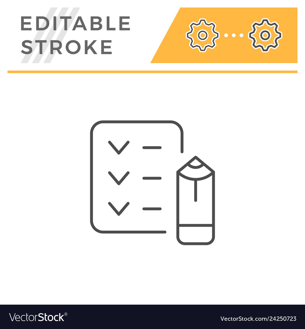 Checklist line icon Royalty Free Vector Image - VectorStock