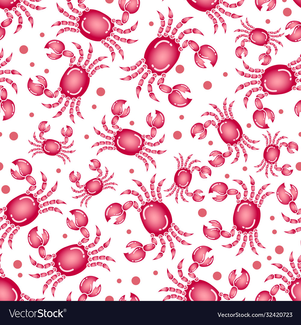Crab pattern Royalty Free Vector Image - VectorStock