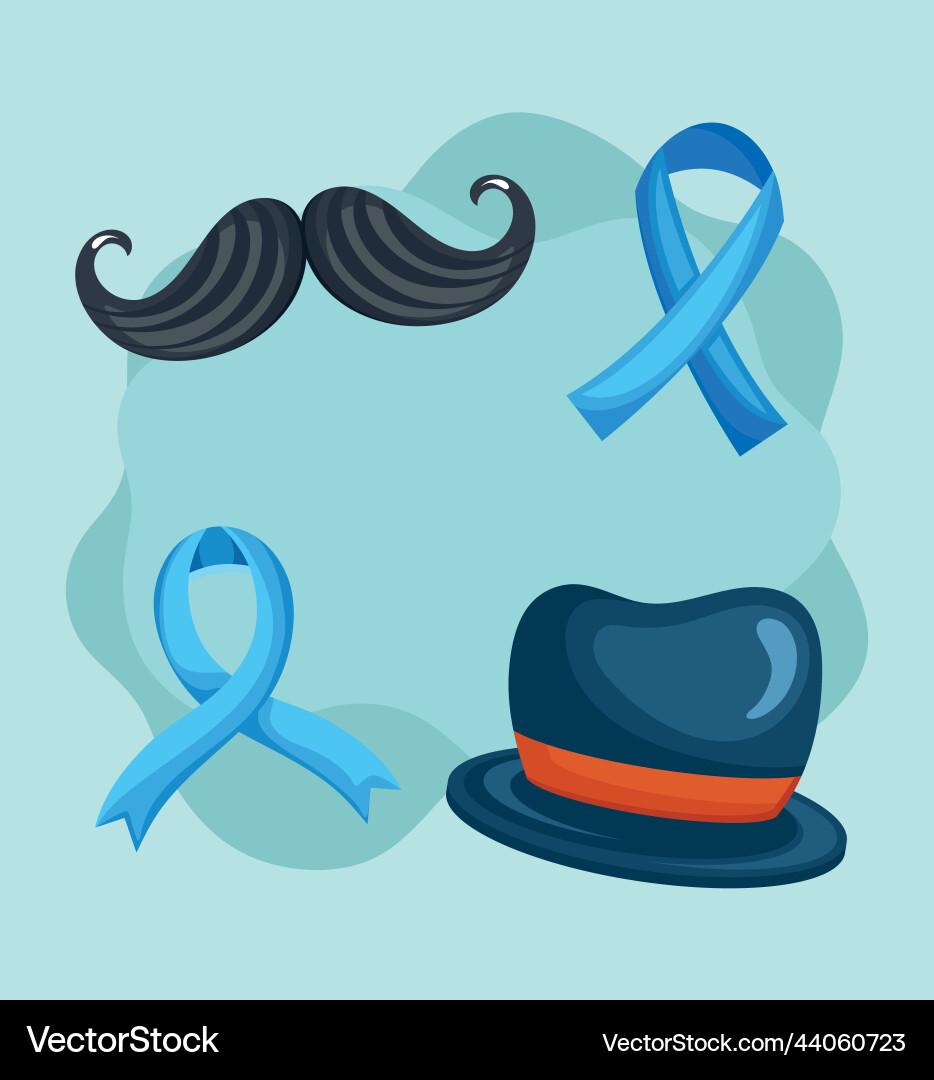 Four movember campaign icons Royalty Free Vector Image