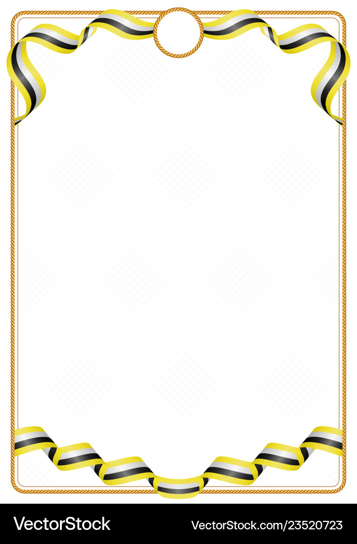 Frame and border brunei colors flag Royalty Free Vector