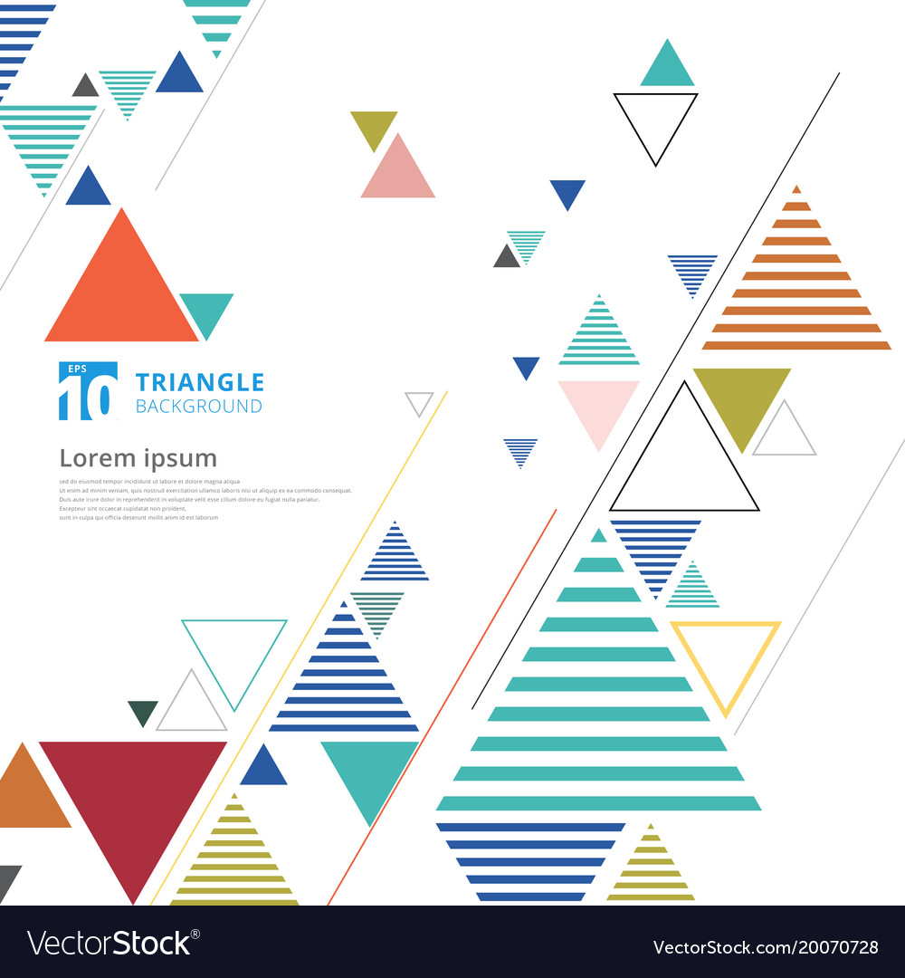 Abstract colorful triangle composition layout Vector Image Abstract colorful triangle composition layout Vector Image