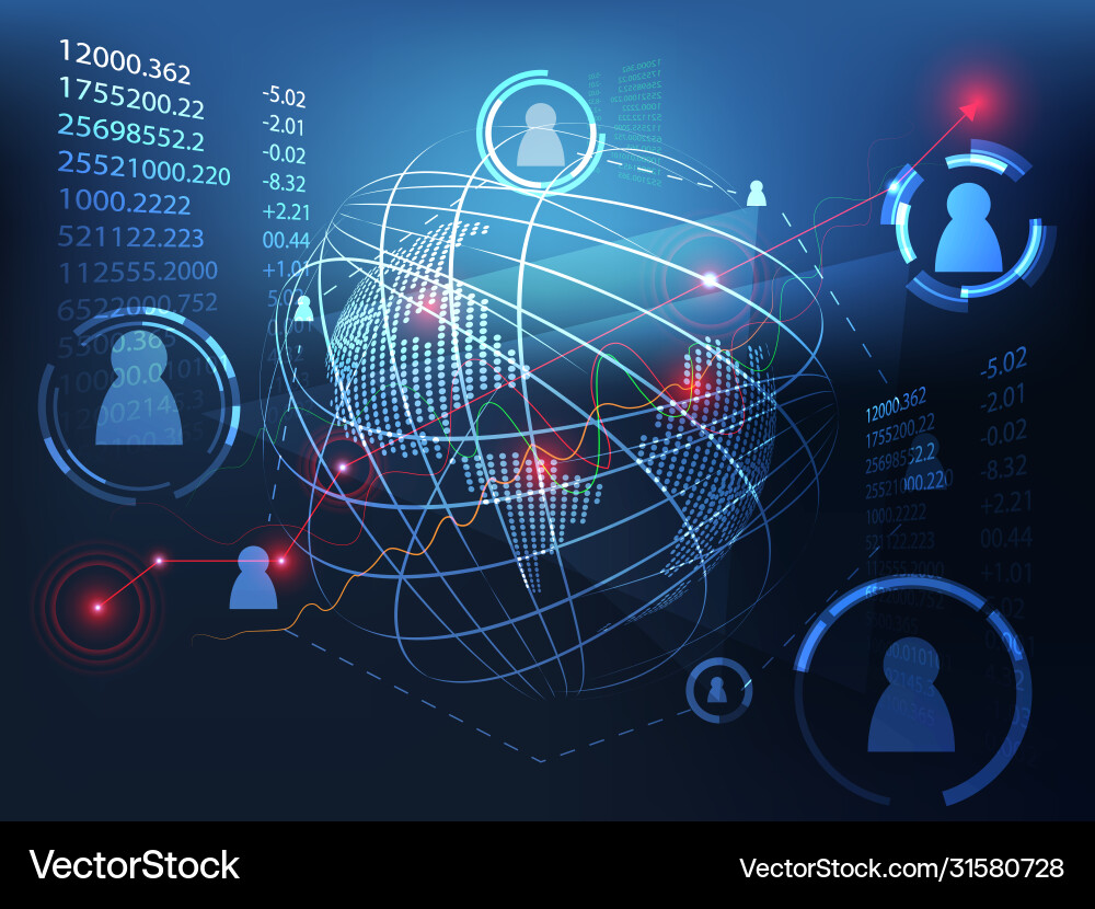 Abstract technology ui futuristic world business Vector Image