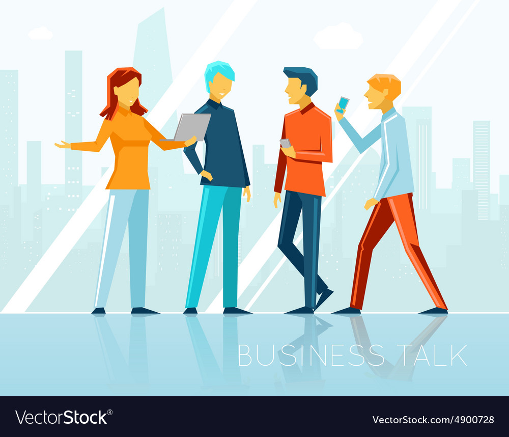 Business talk creative brainstorming Royalty Free Vector