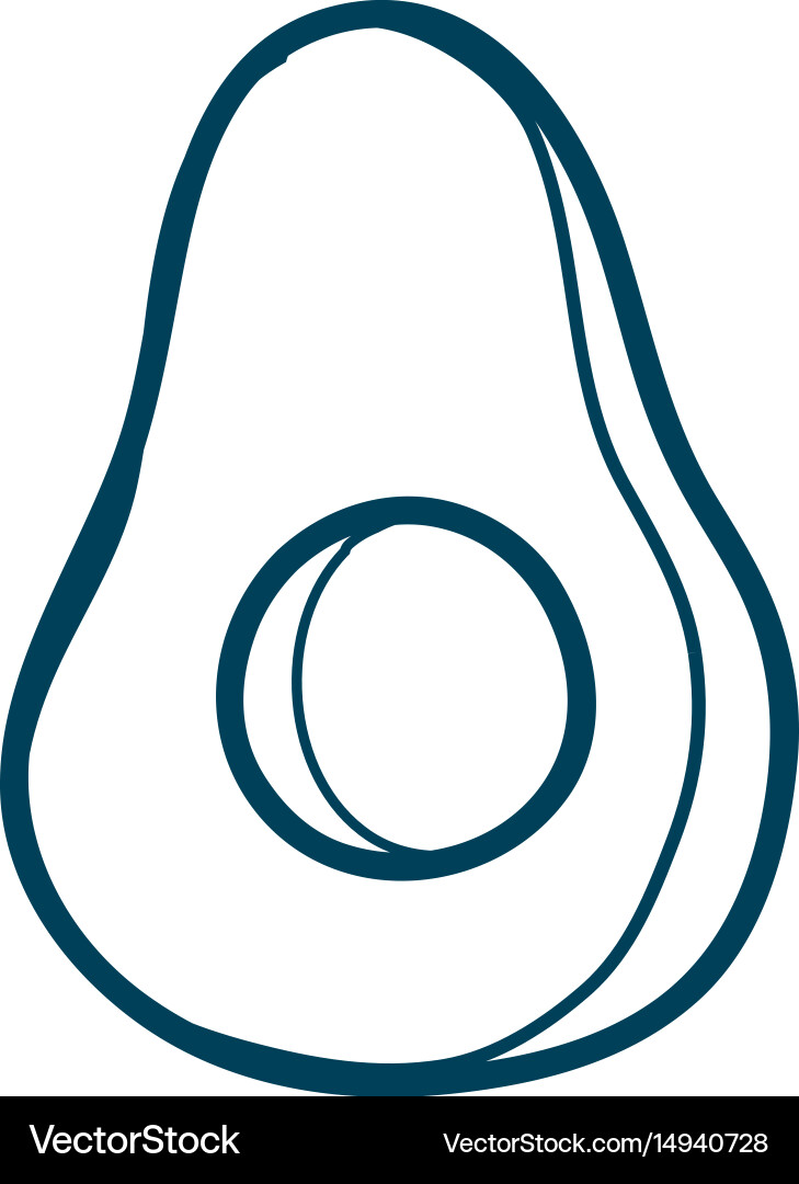 Contour delicious slice pear healthy fruit Vector Image