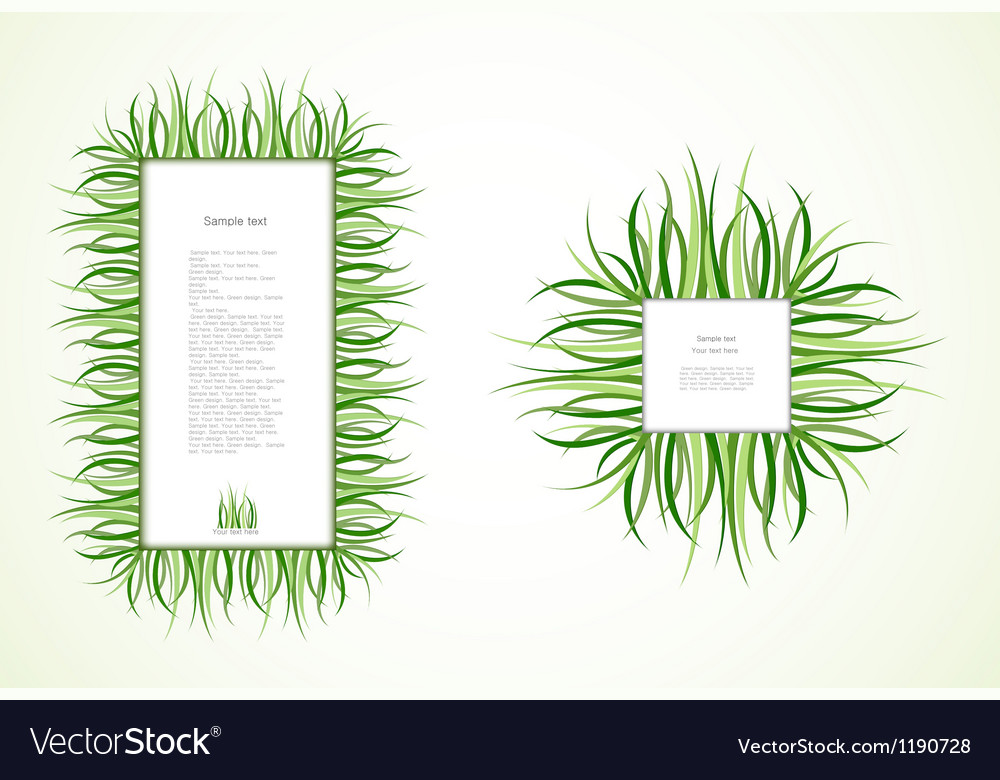 Grass frames Royalty Free Vector Image - VectorStock
