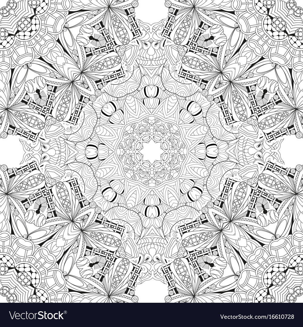 Hand drawn entangle seamless pattern Royalty Free Vector