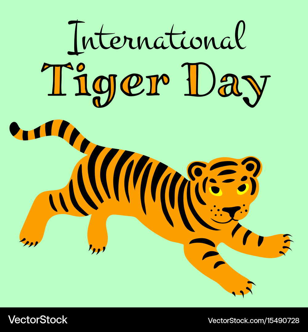 Jumping tiger Royalty Free Vector Image - VectorStock